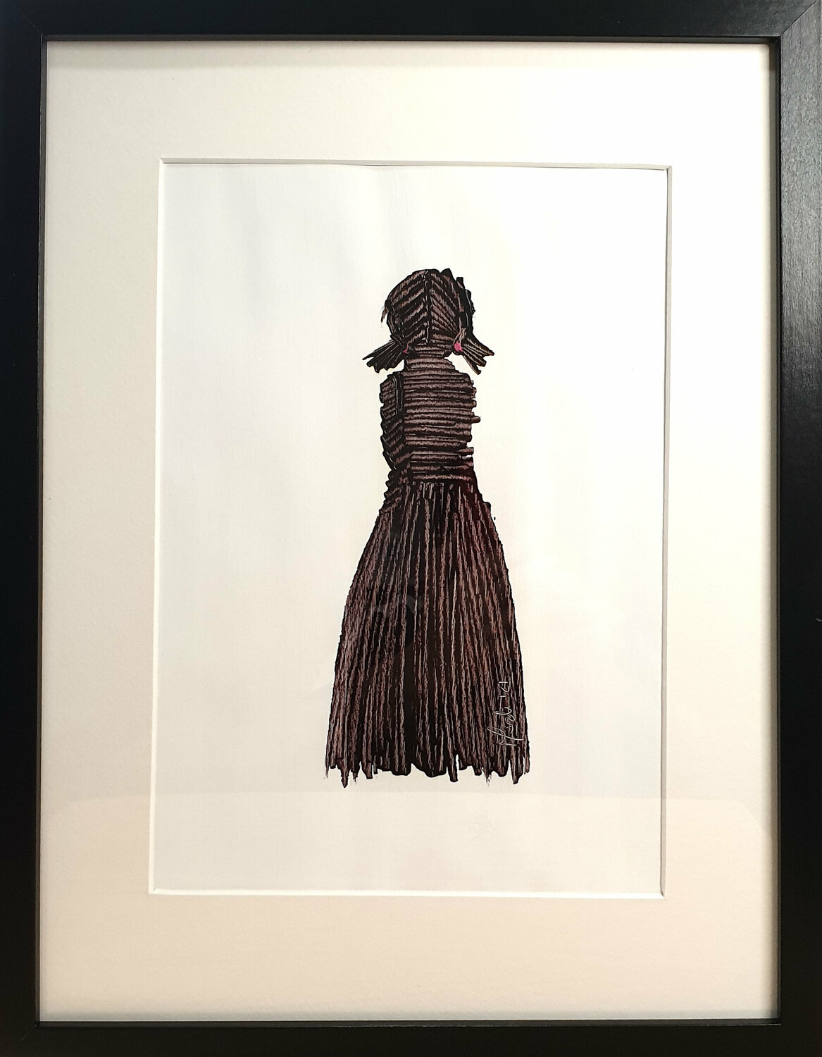 Balla Linda by Erika Marchi (2021) : Work on Paper Oil, Graffiti on ...
