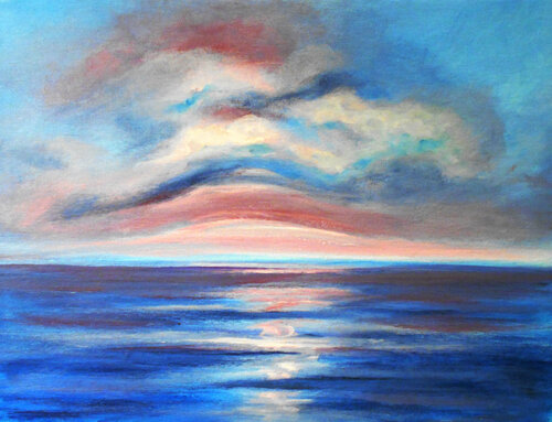 Sea and sky de Kristina Valic (2019): Pintura Acrílico en Lienzo ...
