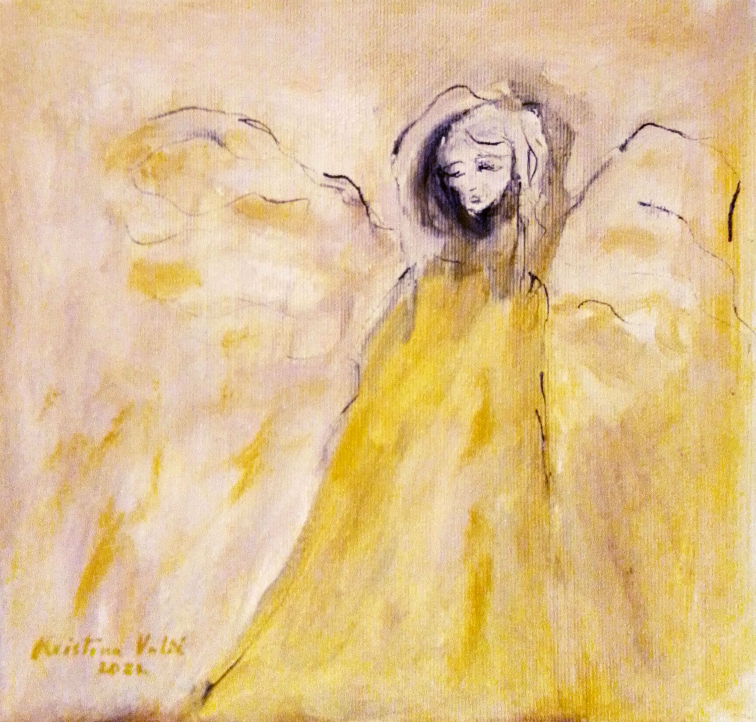 Angel by Kristina Valic (2020) : Painting Acrylic on Canvas - Singulart