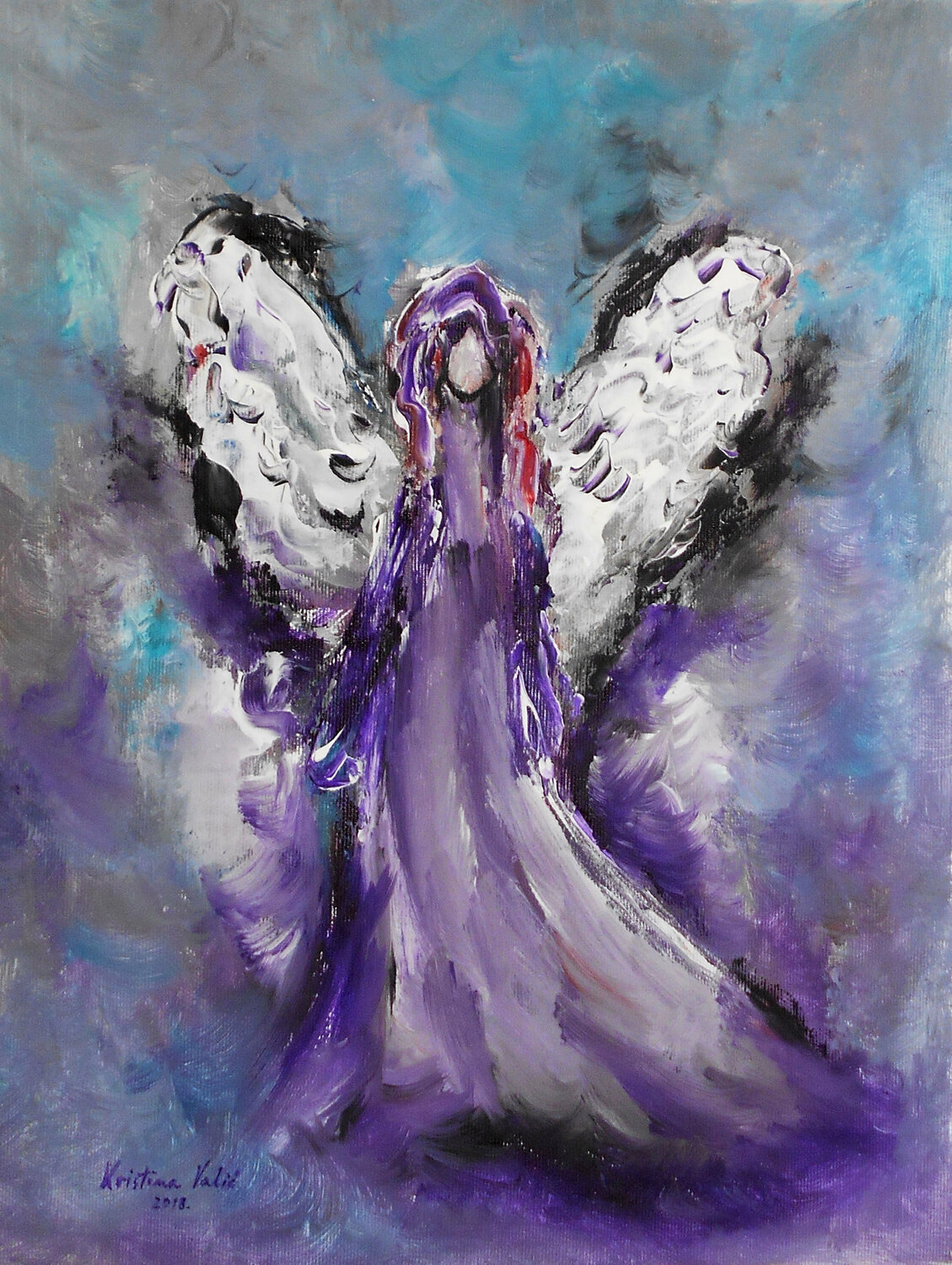 Abstract Angels Painting