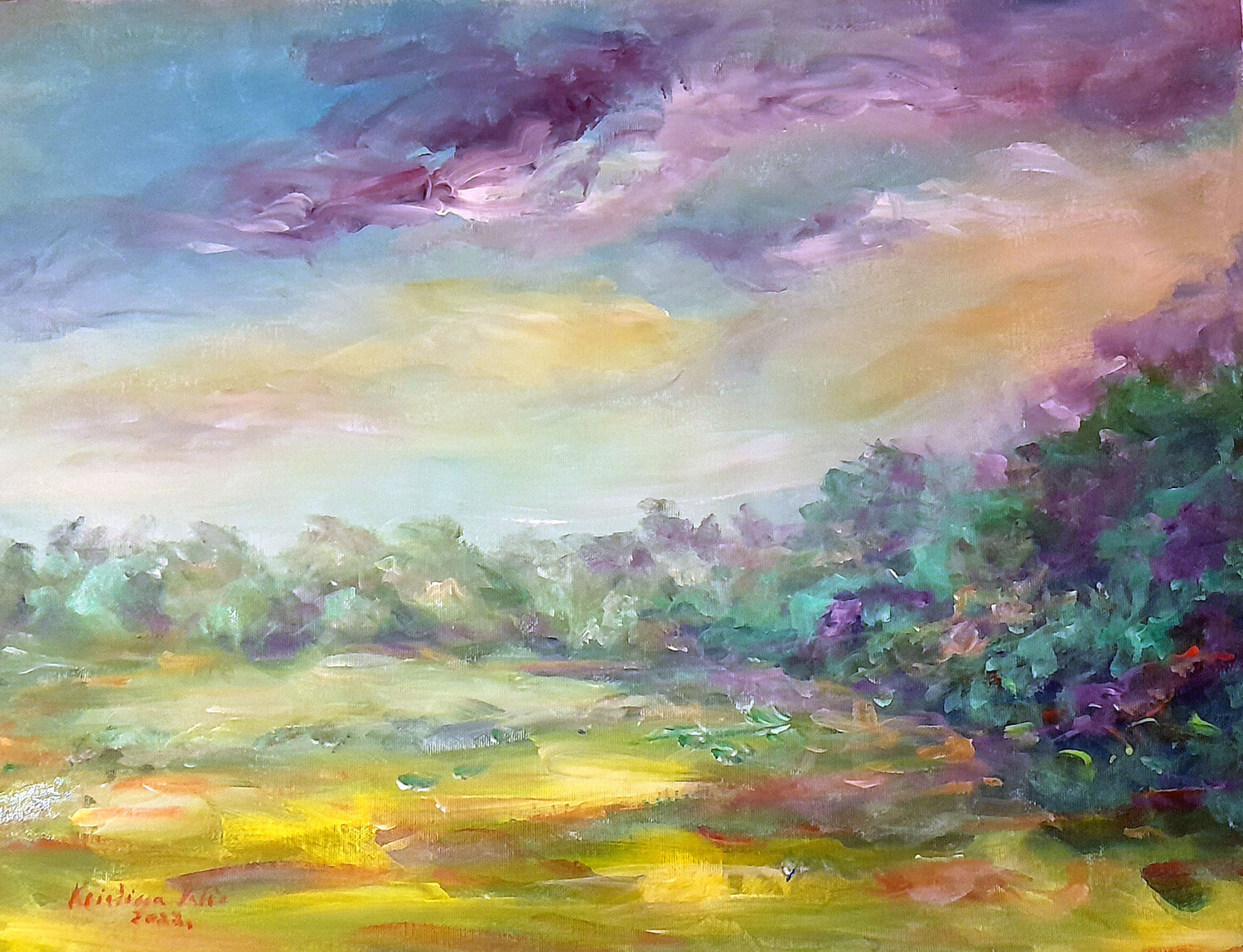 Landscape by Kristina Valic (2020) : Painting Acrylic on Canvas - Singulart