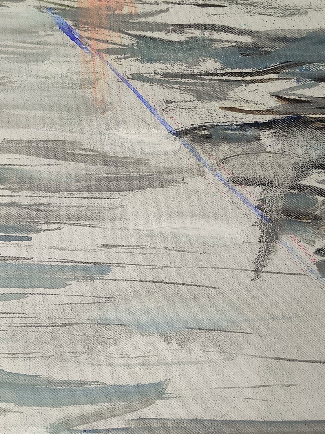 Landing In The Grey Realm by Janna Prinsloo (2023) : Painting Acrylic ...