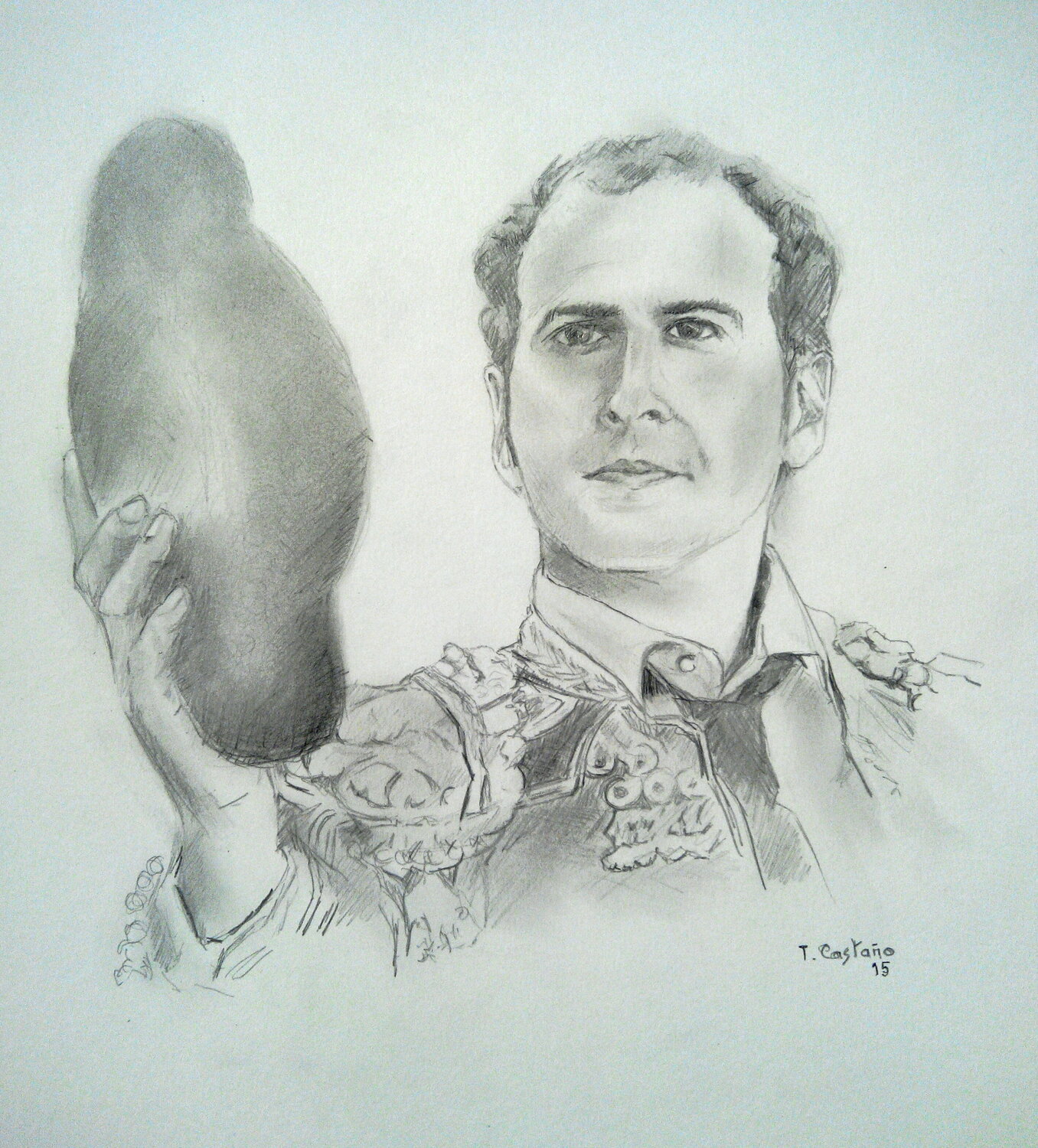 Torero brindando al público by Tomás Castaño (2015) : Drawing Pencil on ...