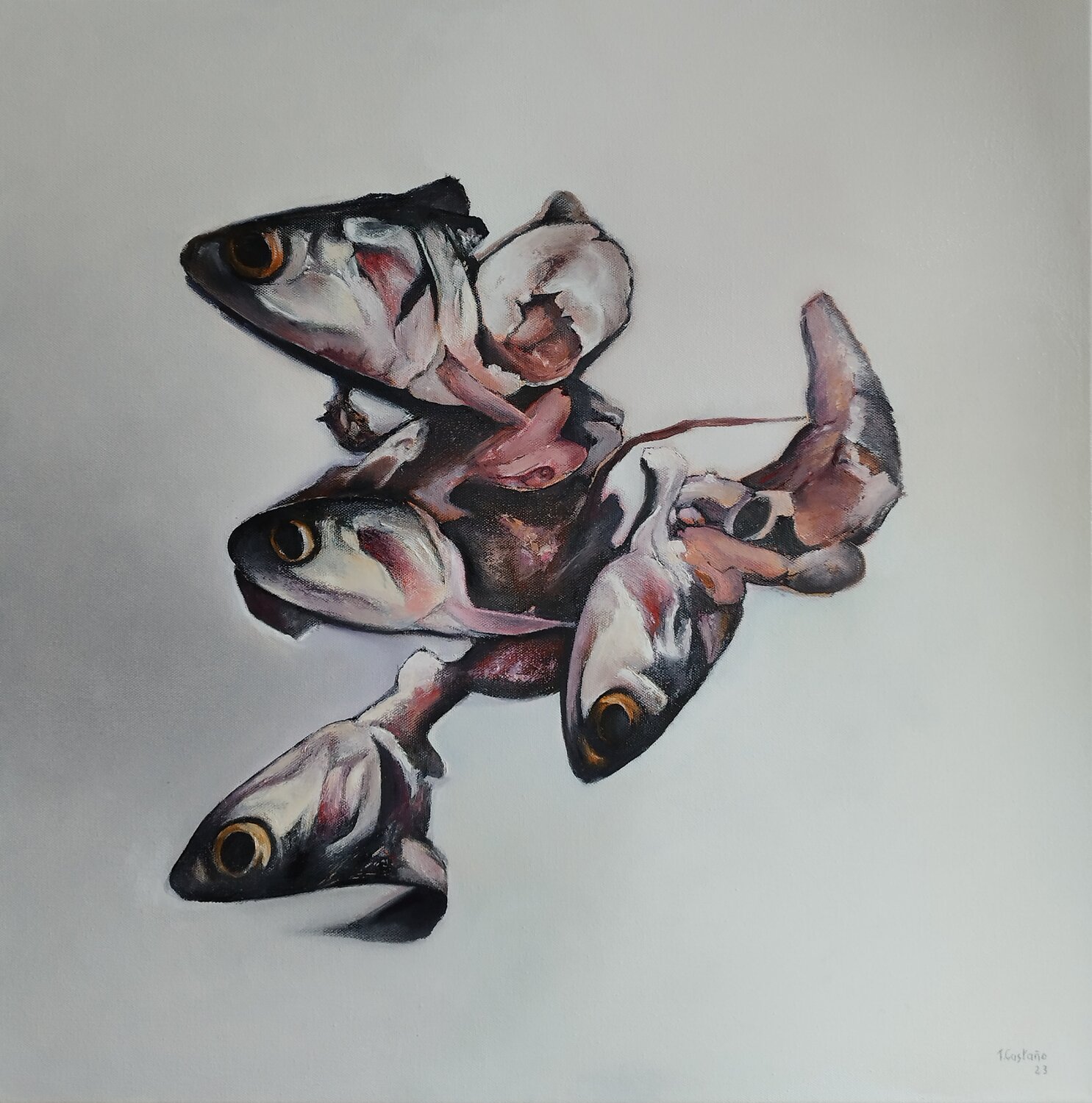 Descabezando bocartes by Tomás Castaño (2023) : Painting Oil on Canvas ...