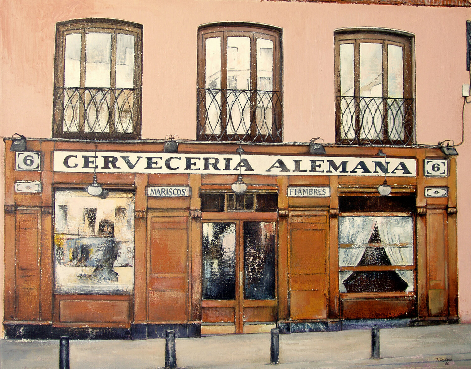 Cervecería Alemana- Madrid by Tomás Castaño (2006) : Painting Oil on ...