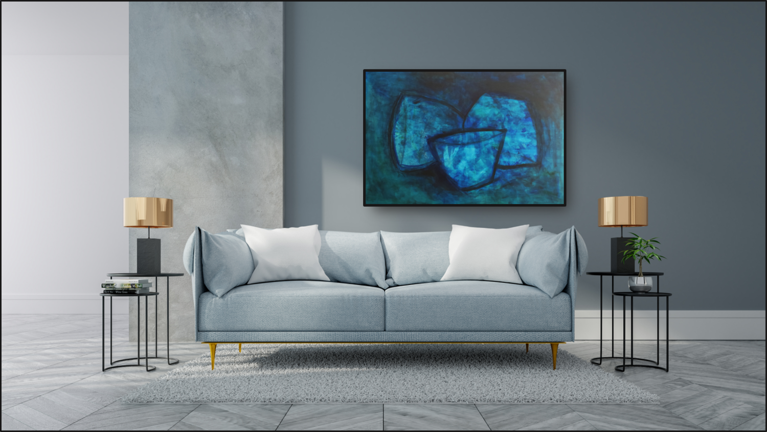 My Blue by Thia Path (2020) : Painting Acrylic on Canvas - SINGULART