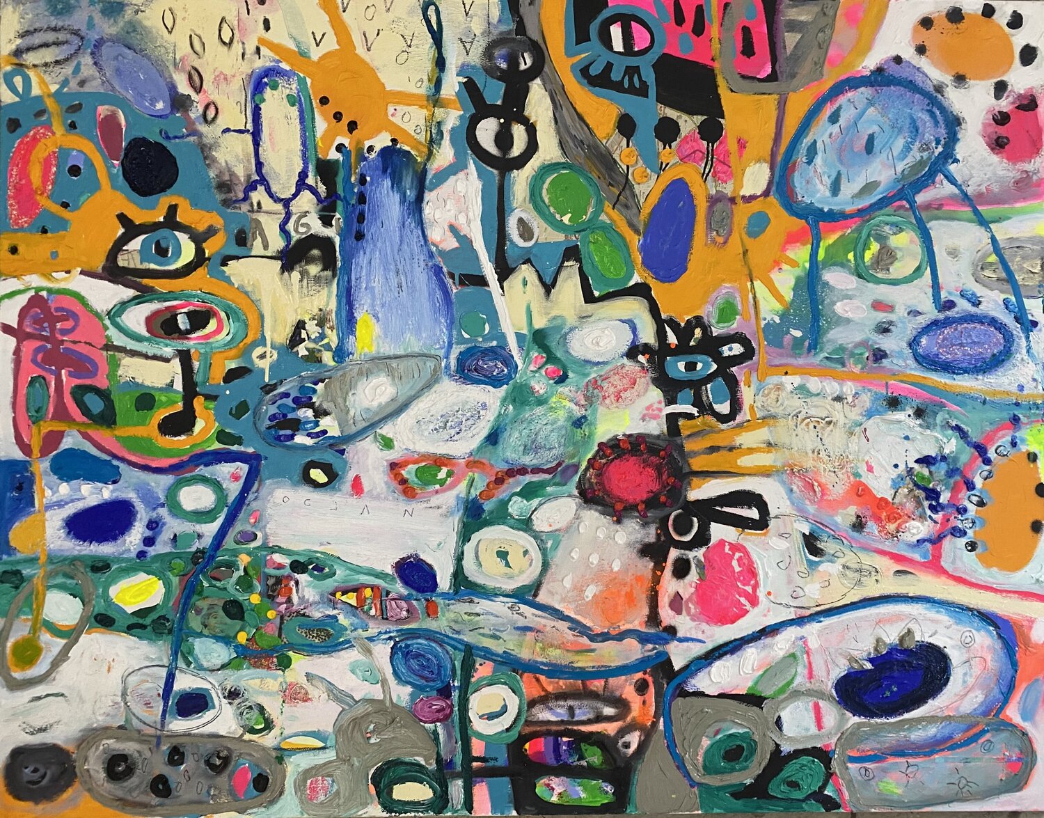 Estanque by Xavier García (2023) : Work on Paper Acrylic, Oil on Canvas ...