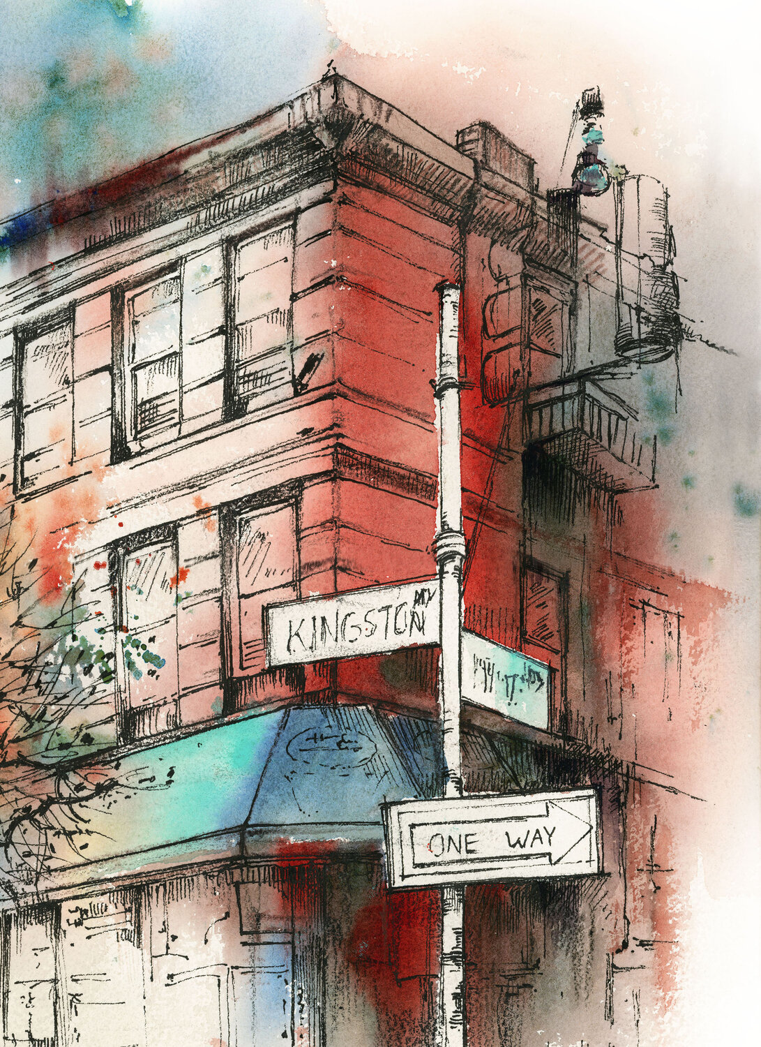 Brooklyn NY by Sophia Rodionov (2025) : Work on Paper Watercolor, Pencil on Paper - Singulart