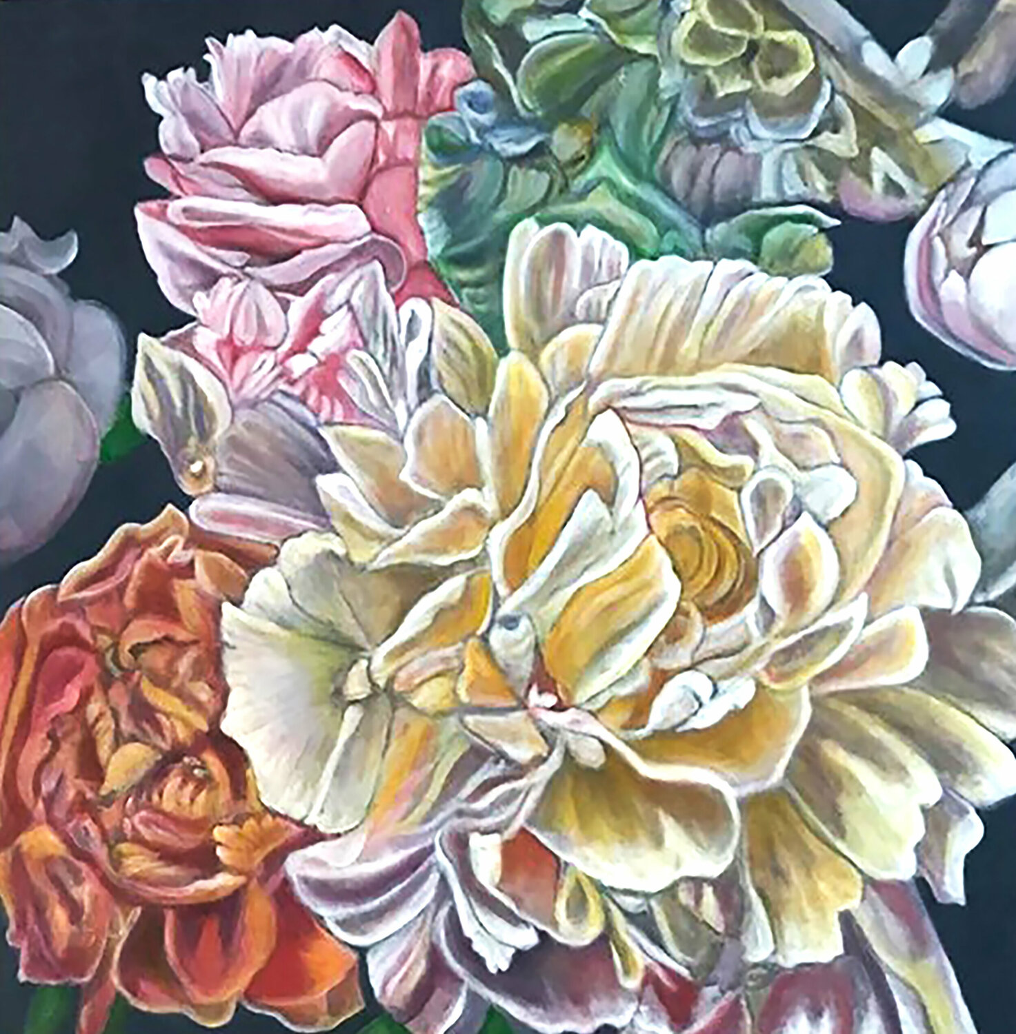 Blooms No. 2 by Bernardo Lira (2020) : Painting Oil on Canvas - Singulart