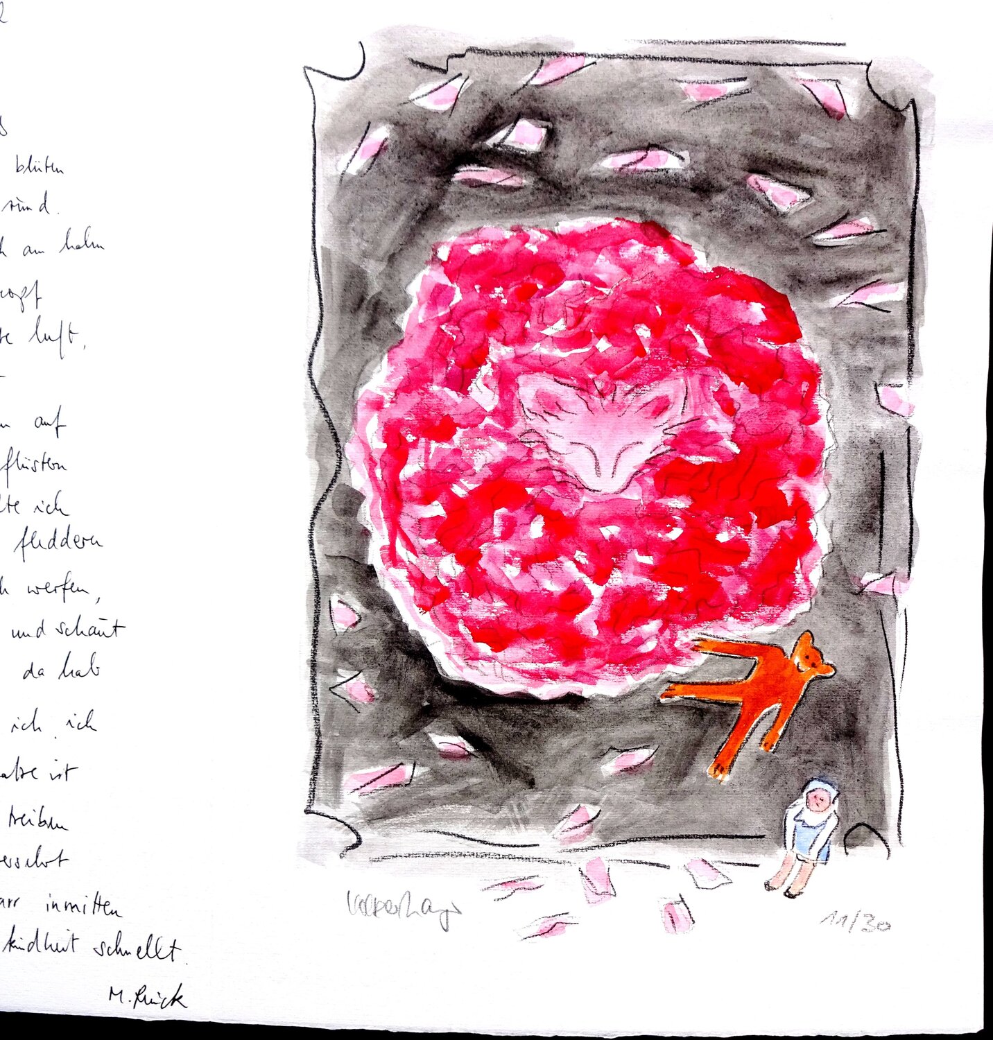 Gouache zum Gedicht von Monika R… by Volker Mayr – SINGULART