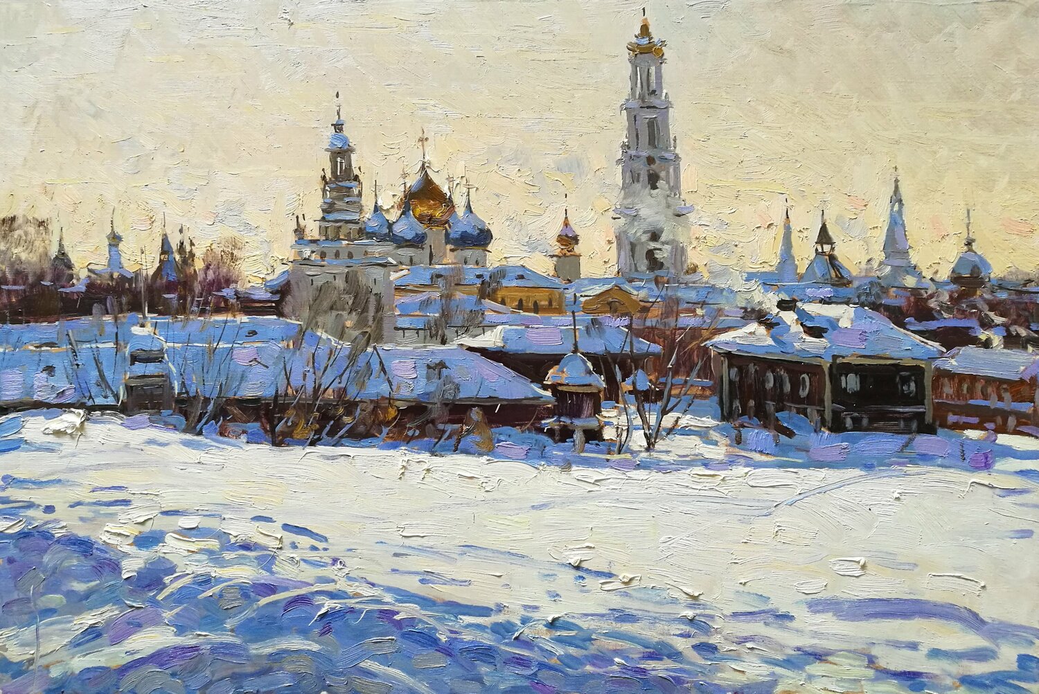 Frozen Day by Vasiliy Kuraksa (2019) : Painting Oil on Canvas - Singulart