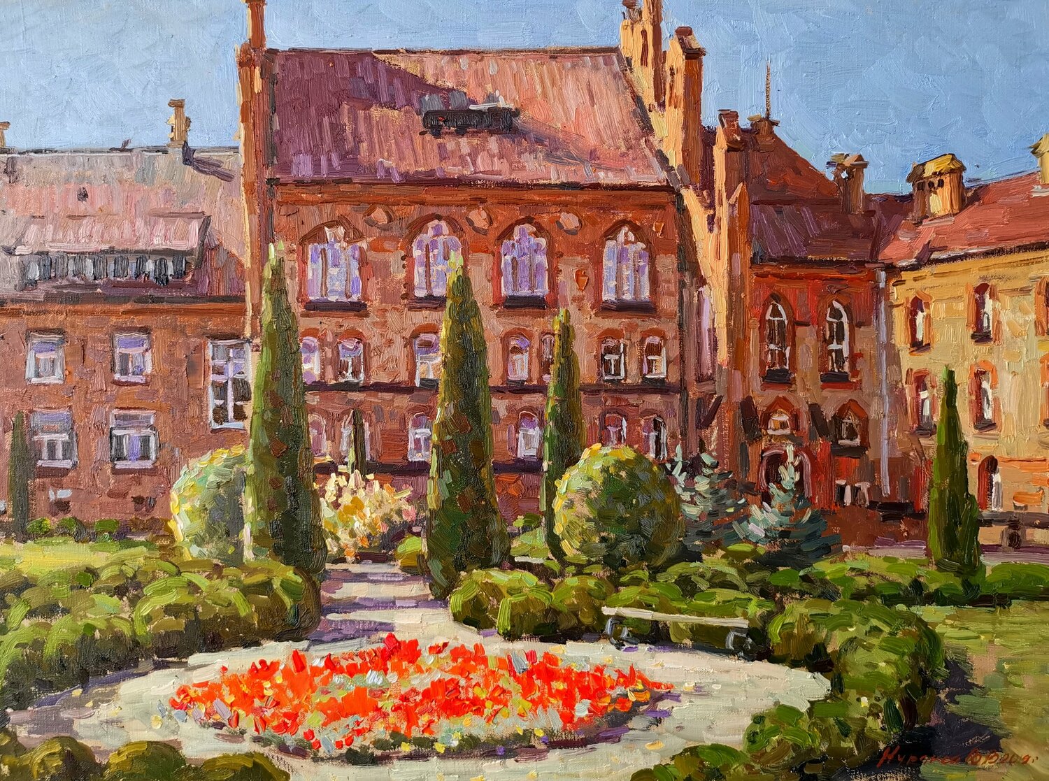 Mansion in Gumbinnen by Vasiliy Kuraksa (2020) : Painting Oil on Canvas ...