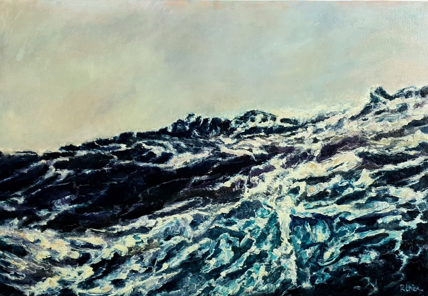 En un mar profundo von Fuensanta R.Urien (2023): Malerei Öl auf ...