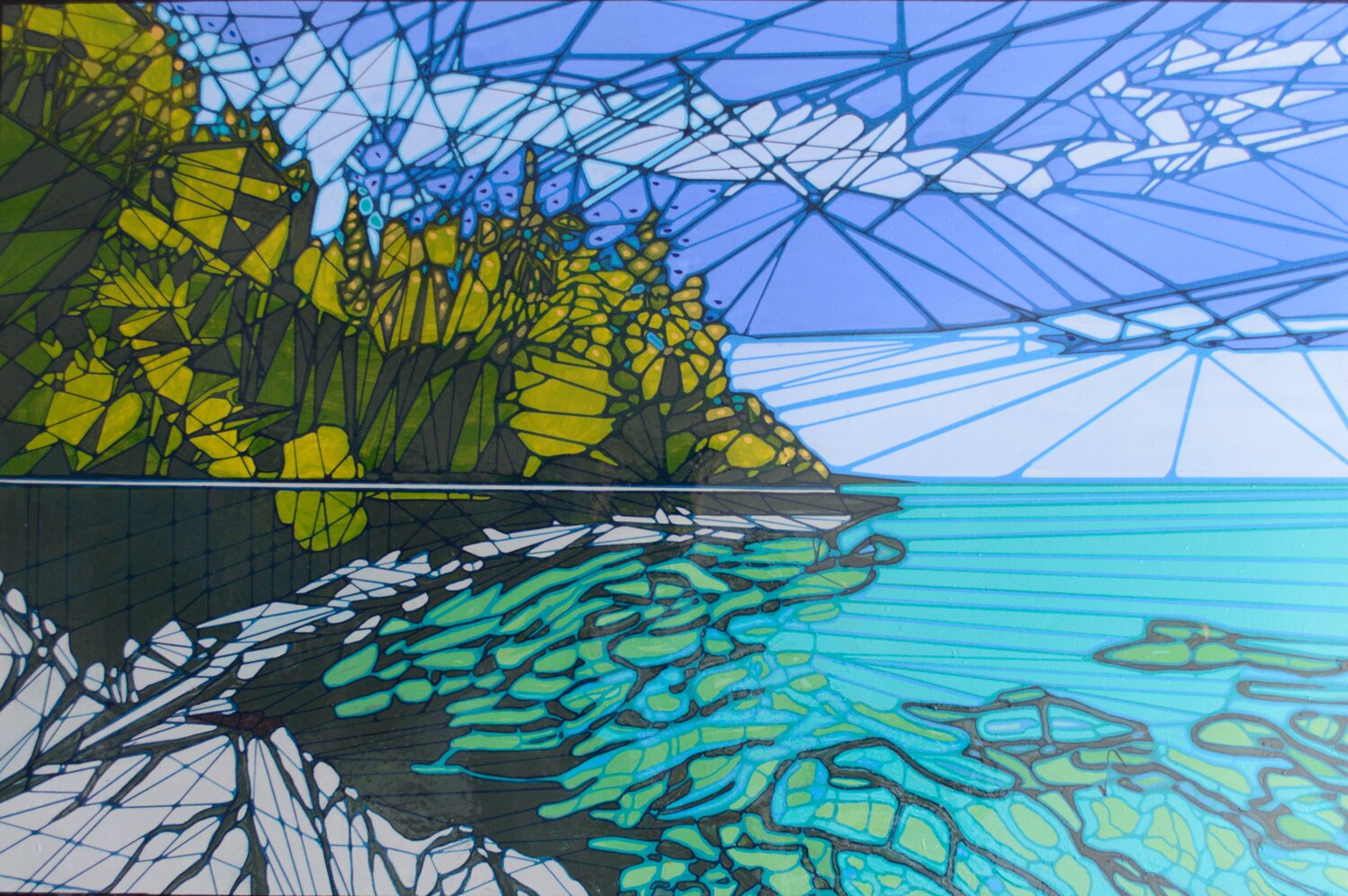Georgian Bay Connected-Water, Sky and Forest by David Tomlin (2025) : Painting Acrylic, Resin on ...