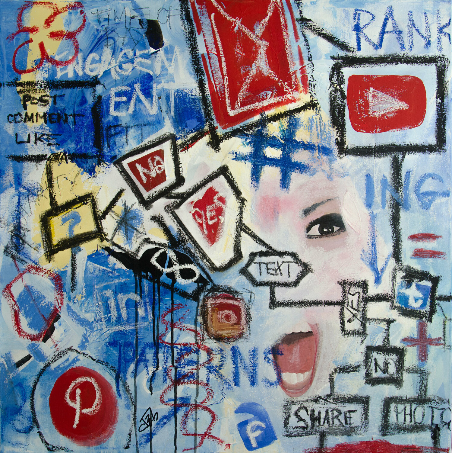 Slave to the Algorithm - Pop Art Expressionism by Deb Breton (2022 ...