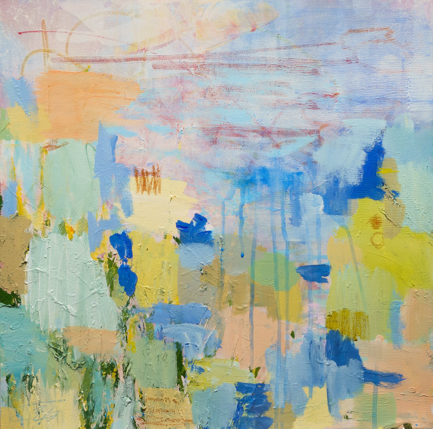 Point of Contact – Abstract Marks on Canvas - Deb Breton by Deb Breton ...