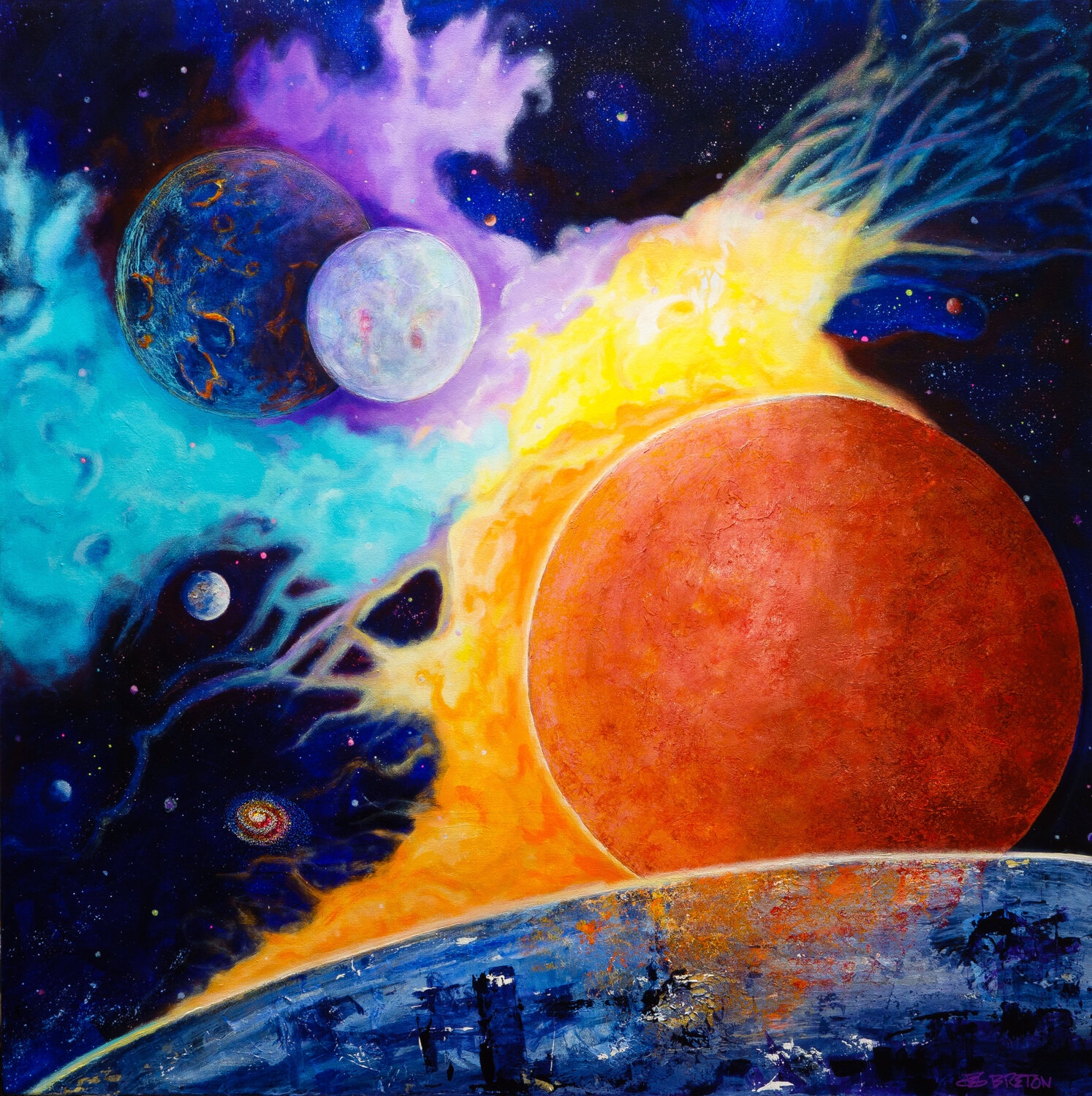 Acrylic Outer Space Paintings