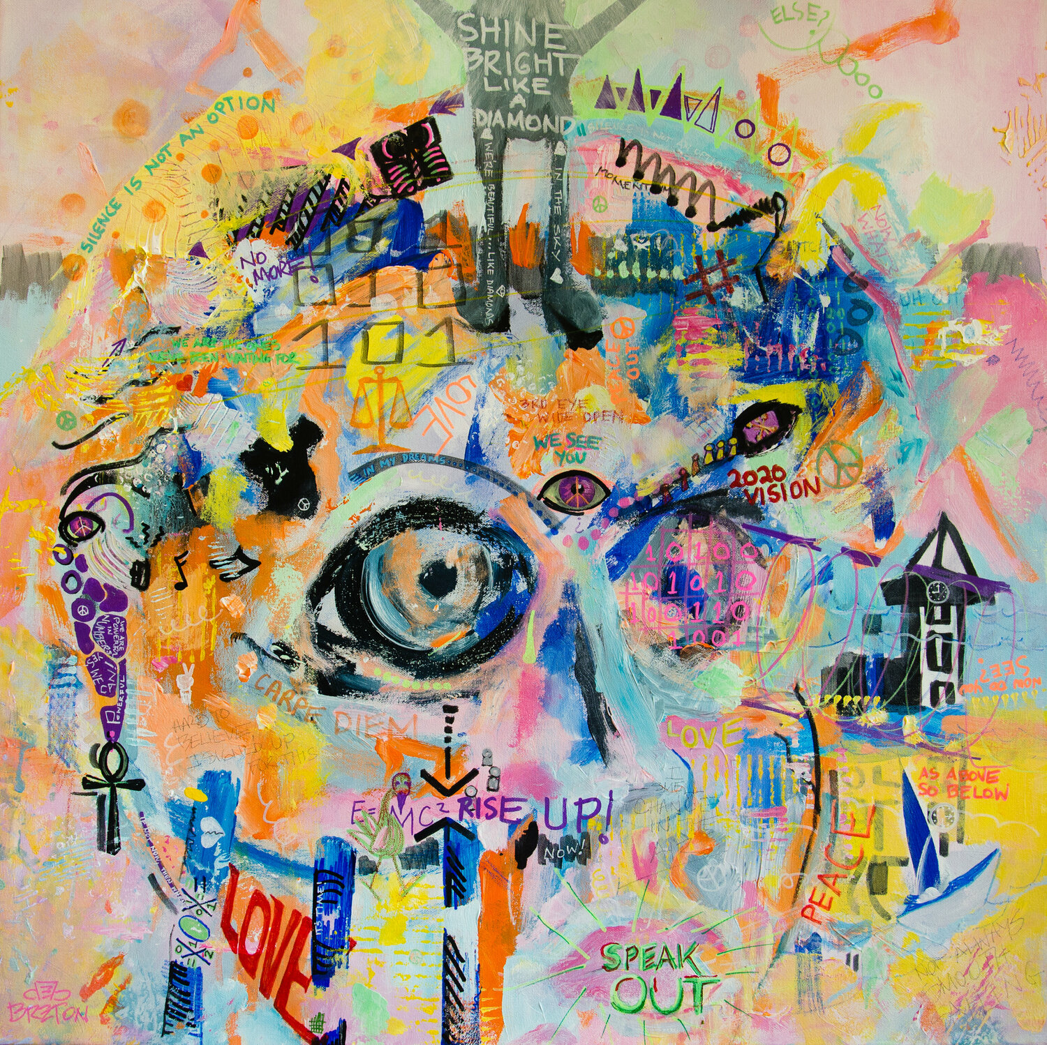 It’s Time Neo- expressionism art painting by Deb Breton (2020 ...