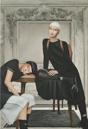 Contemporary portrait "Together. Without Words" von Nataliya Bagatskaya ...