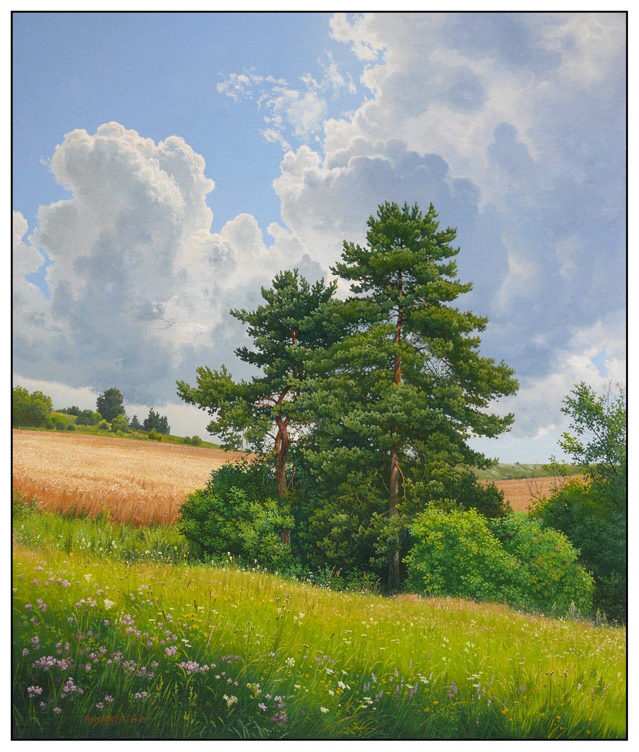 The threat of a summer day de Emil Mlynárčik (2023) : Peinture Huile ...