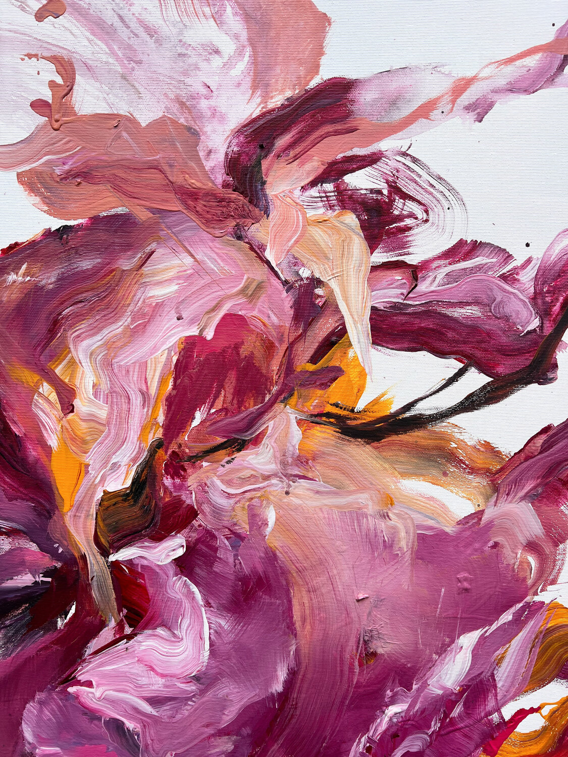 Flower diptych 11 by Rosi Roys (2022) : Painting Acrylic on Canvas ...