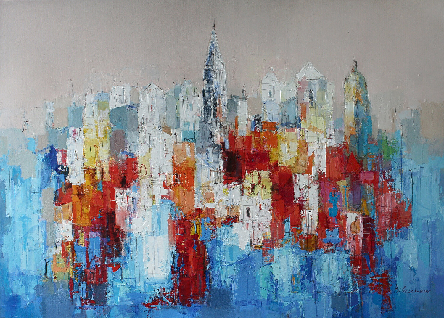 Avignon by Plamen Bibeschkov (2021) : Painting Oil on Canvas - Singulart