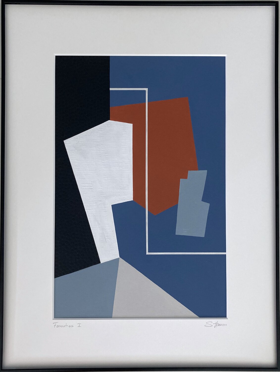 Formation I von Sylvie Hamou (2023): Malerei Acryl, Gips auf Leinwand ...