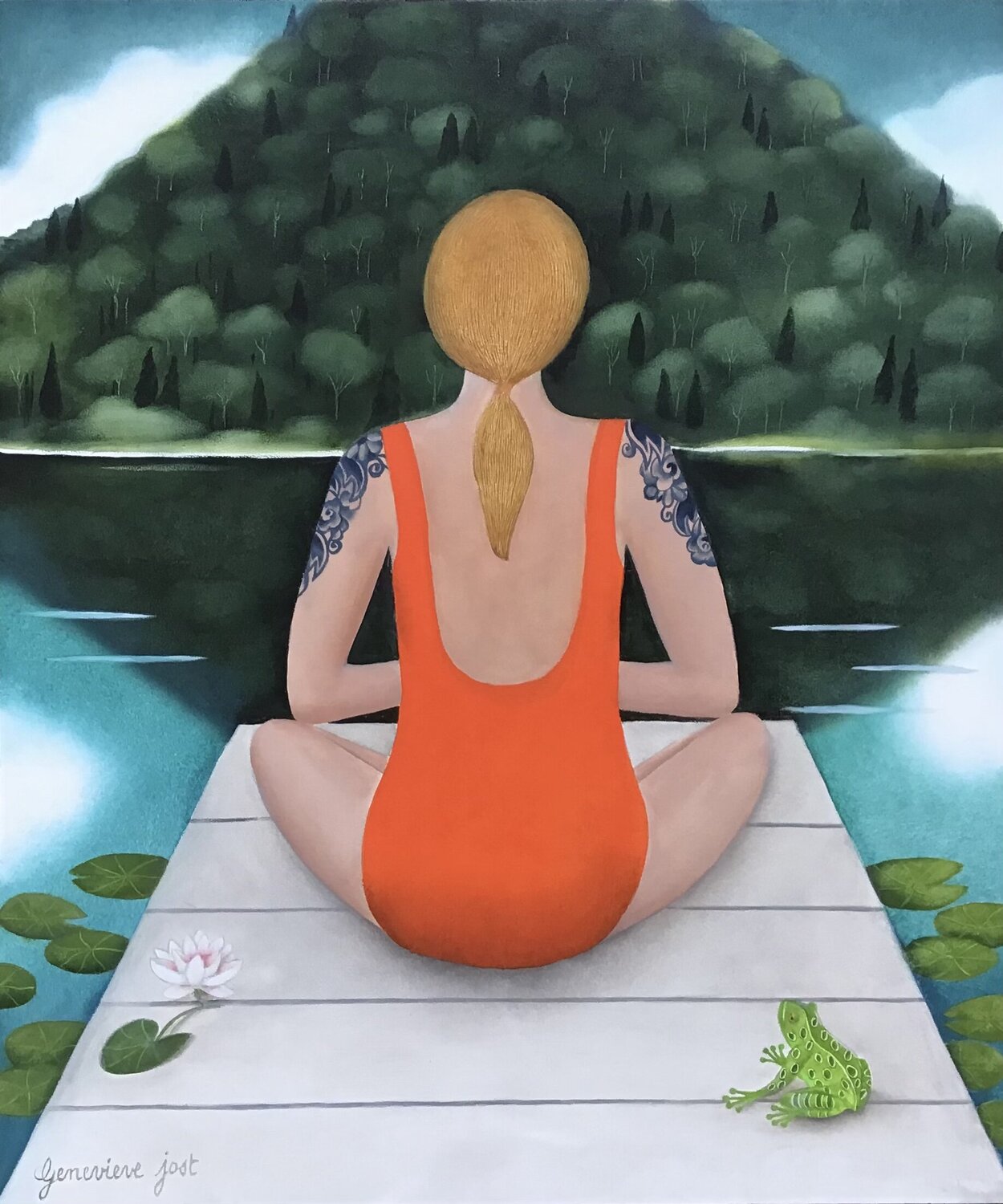 Méditation 2 by Genevieve Jost (2022) : Painting Oil on Synthetic board ...