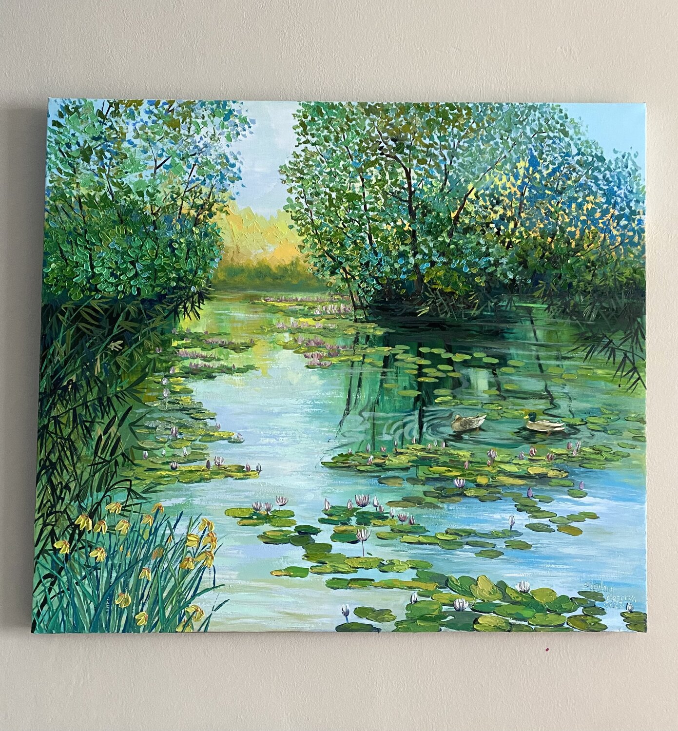 Hidden lake by Svetlana Grecova (2023) : Painting Oil on Canvas - SINGULART