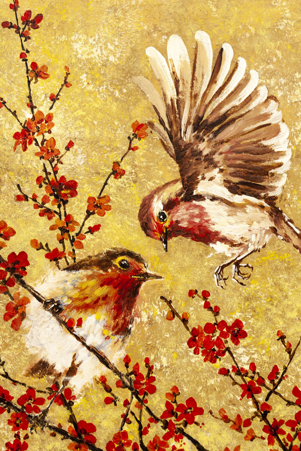 Red Robin by Aleksandr Neliubin (2022) : Painting Acrylic, Lacquer on ...