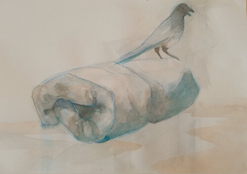 Colchón by Guillermo von Plocki (2021) : Painting Watercolor on Paper ...