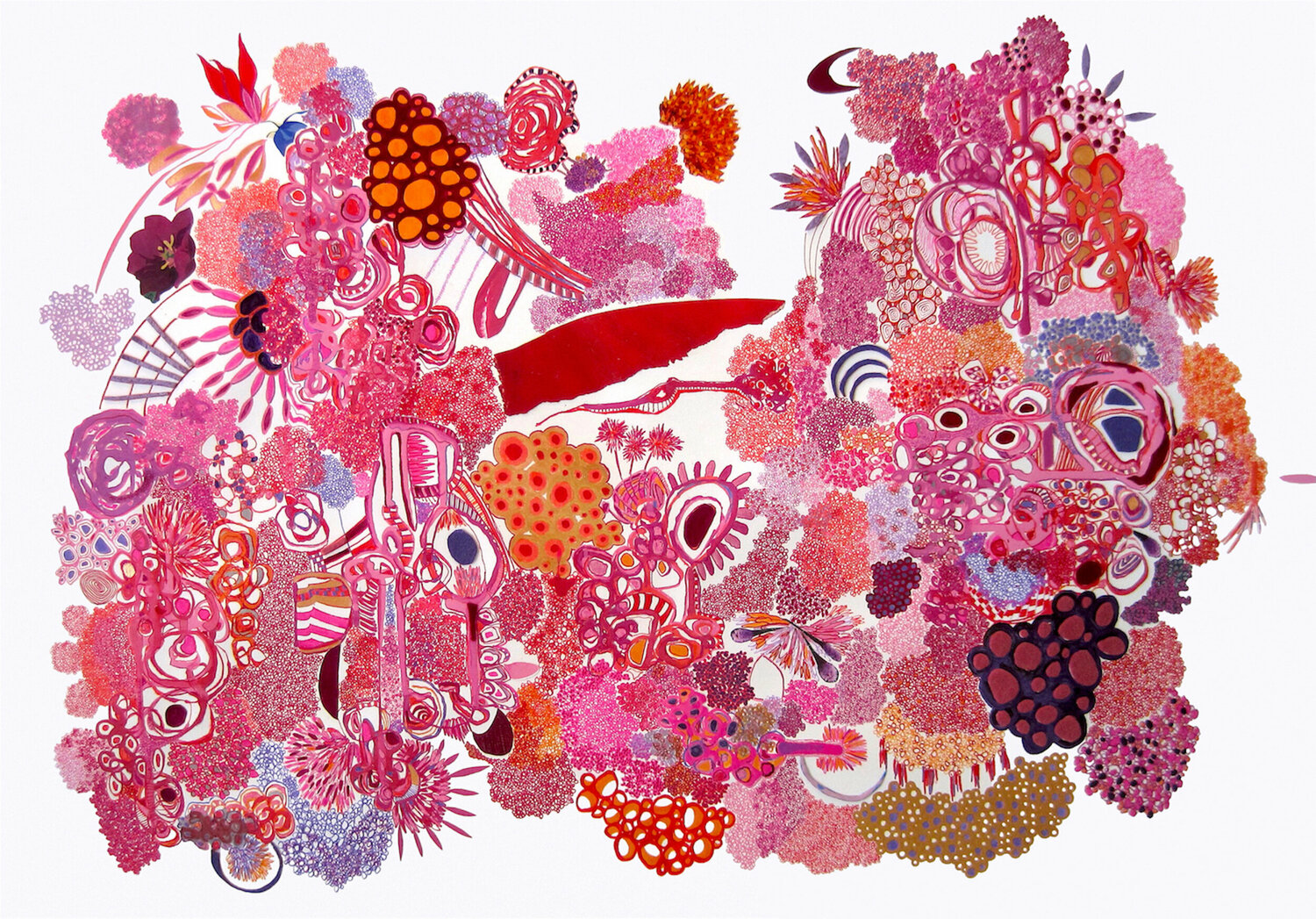 Riptide by Rebecca Jacoby (2021) : Work on Paper Acrylic, Collage on ...