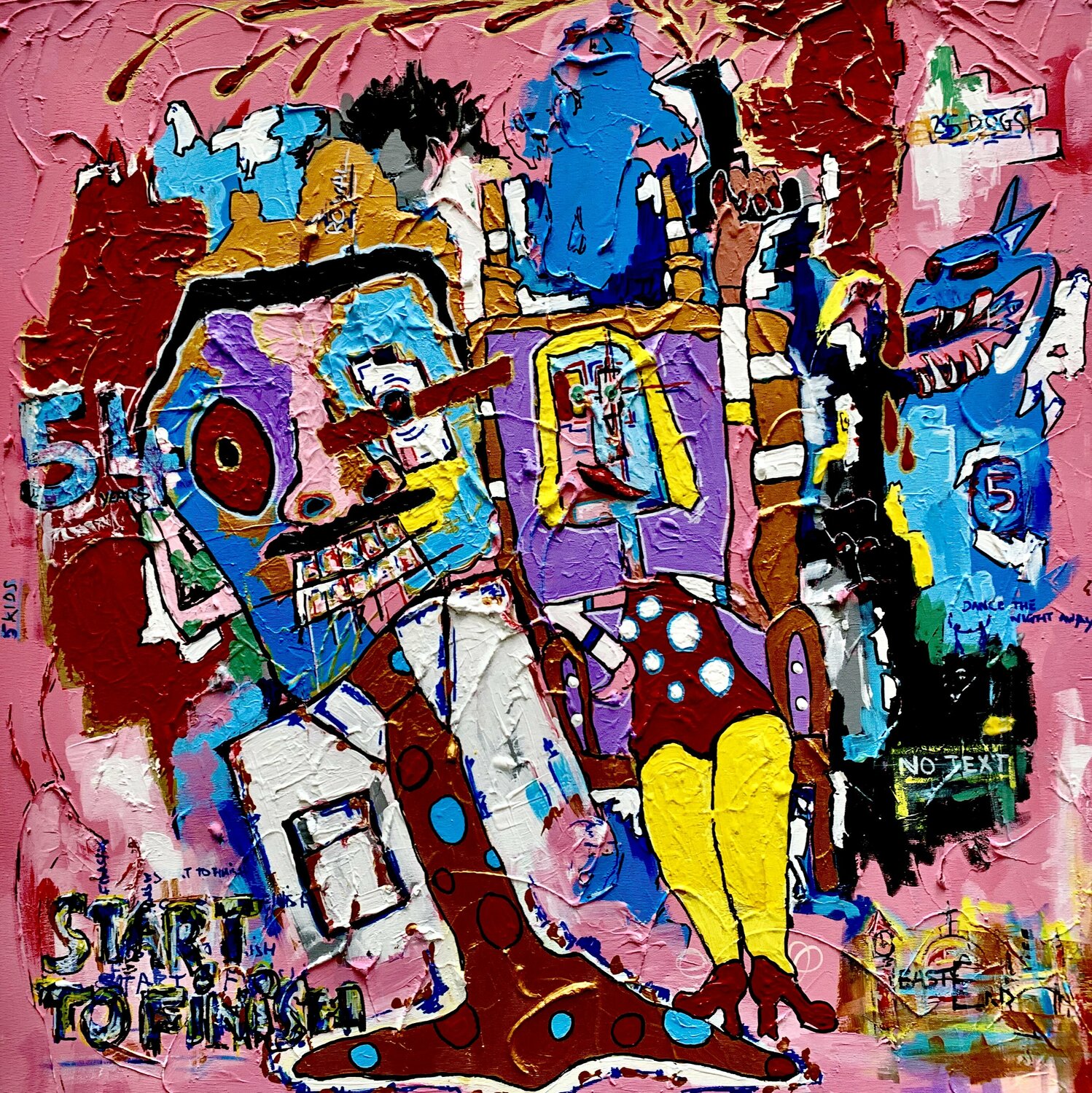 Old Man Old Dear by Victor Davies (2019) : Painting Acrylic on Canvas ...