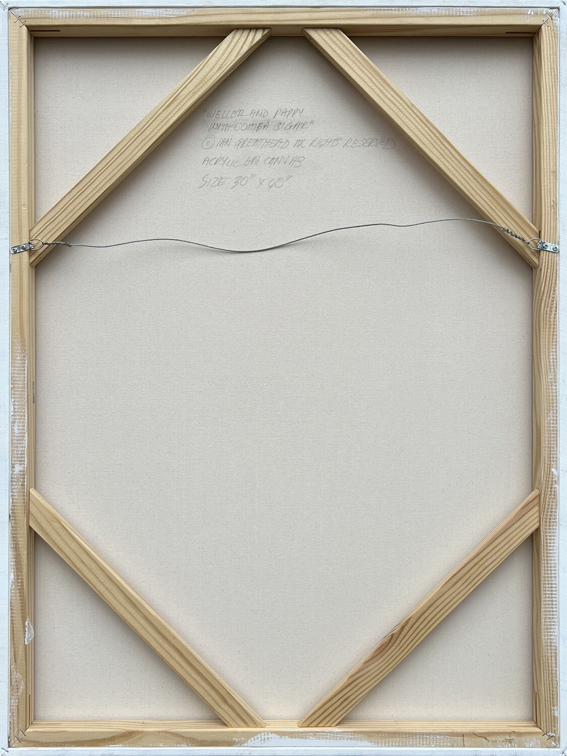 Weller and Pappy with Cohiba Cigar by Ian Greathead (2023) : Painting ...