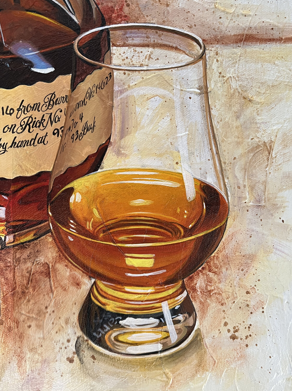 Blanton’s with Davidoff Cigar by Ian Greathead (2019) : Painting Oil on ...