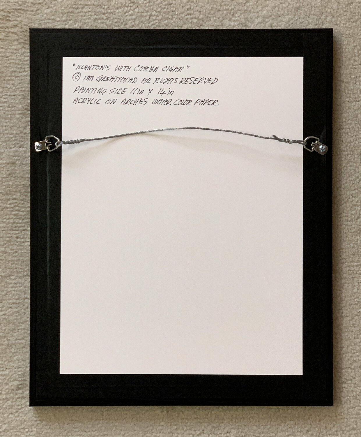 Blanton’s with Cohiba Cigar by Ian Greathead (2020) : Work on Paper ...