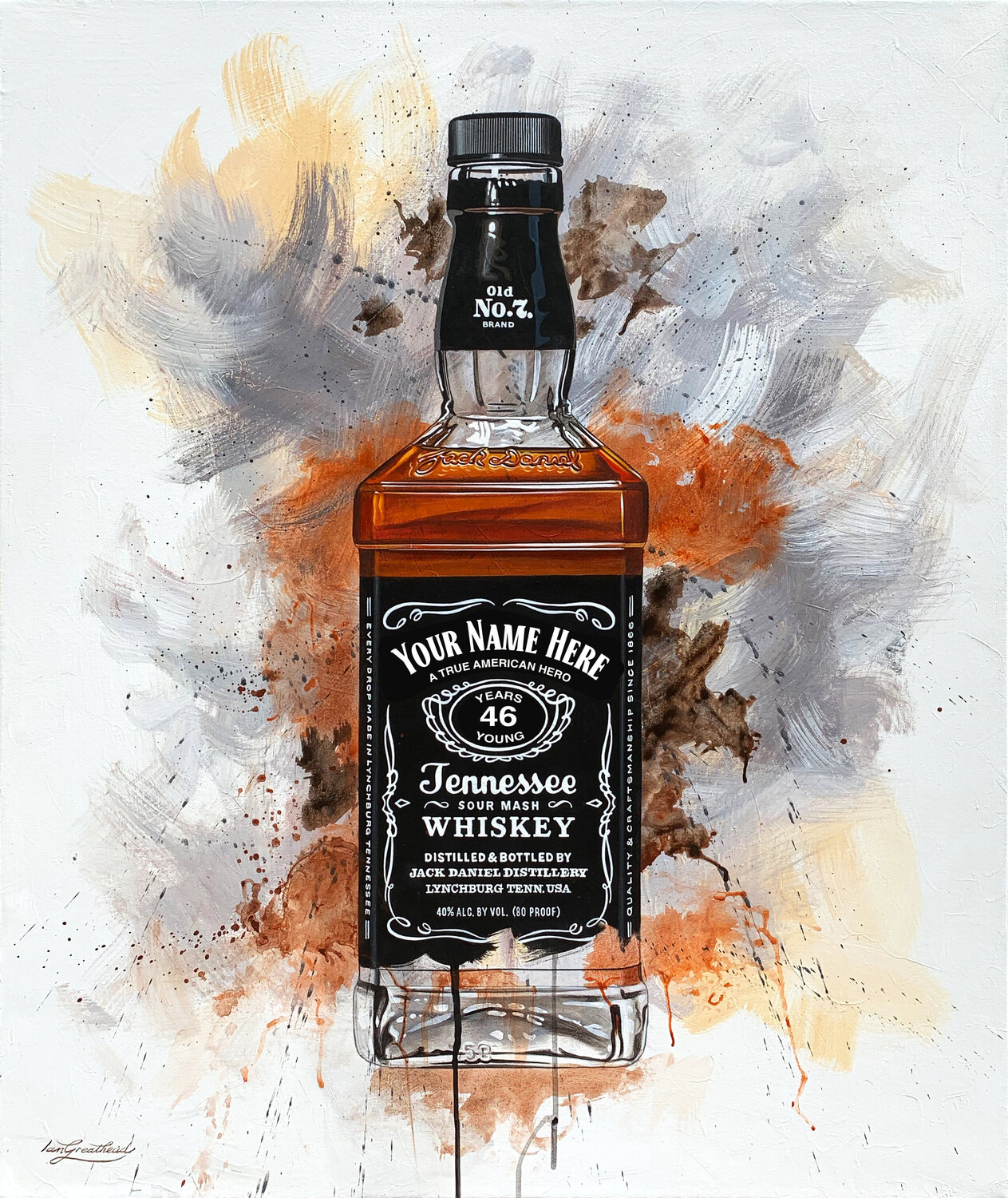 Jack Daniels No. 7 Personalized by Ian Greathead (2020) : Painting ...