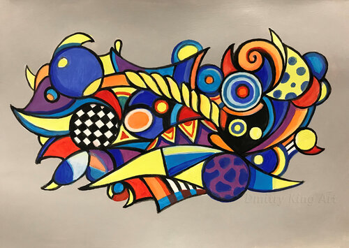 Vibrant Stage by Dmitry King (2024) : Painting Acrylic, Oil on Canvas ...