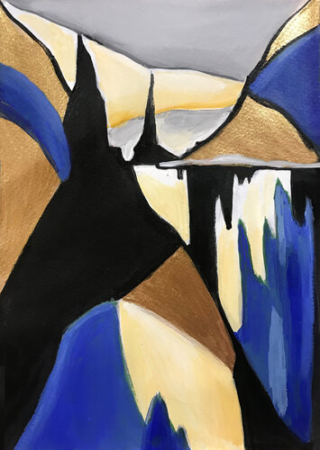 Midnight Glimmer by Dmitry King (2024) : Painting Acrylic, Oil on ...