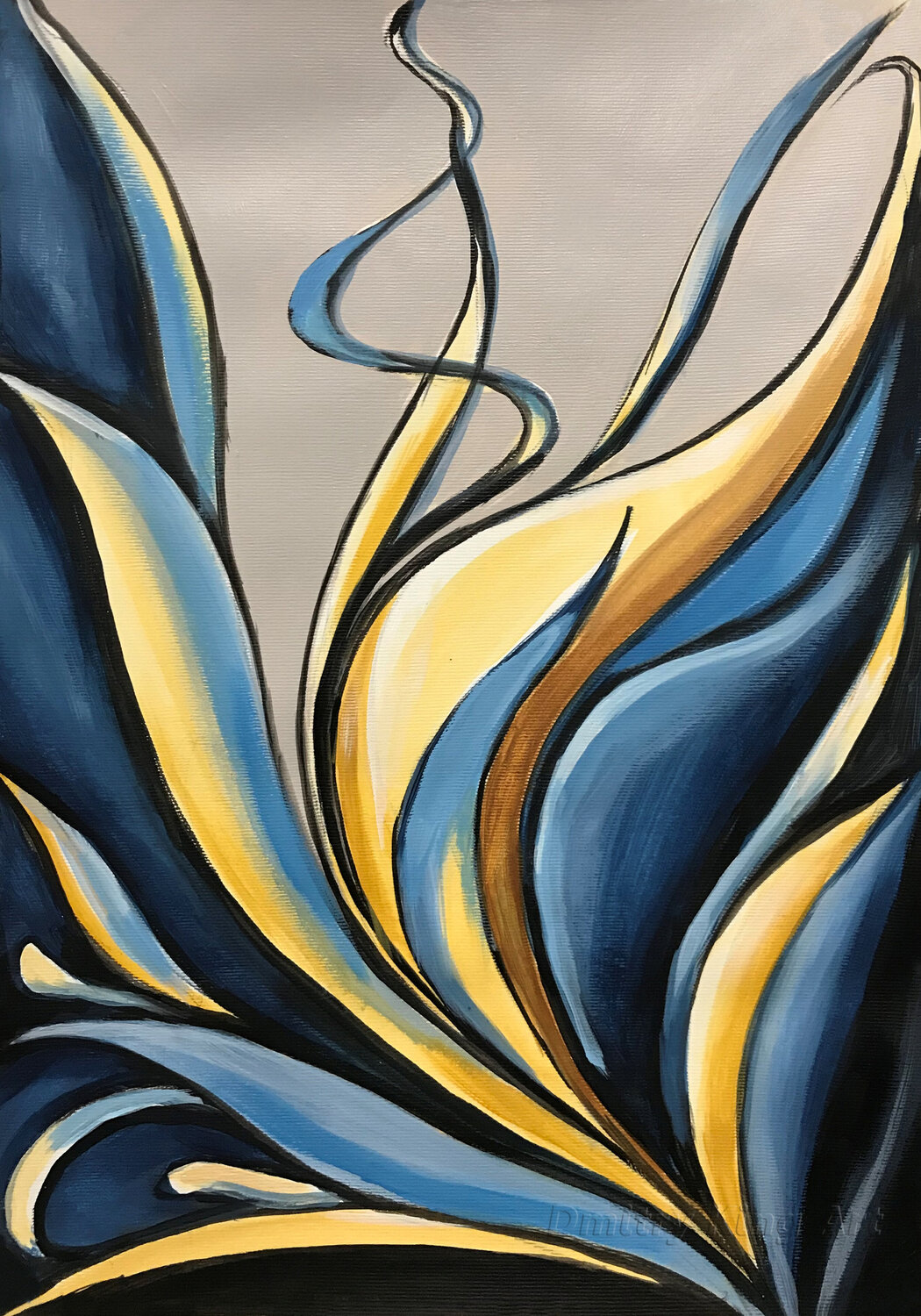 Becoming Flame by Dmitry King (2025) : Painting Acrylic, Oil on Canvas ...