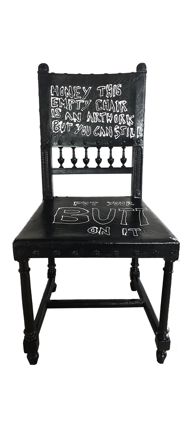 THE CHAIR by Alina Schiau (2022) : Painting Acrylic, Felt on Leather ...