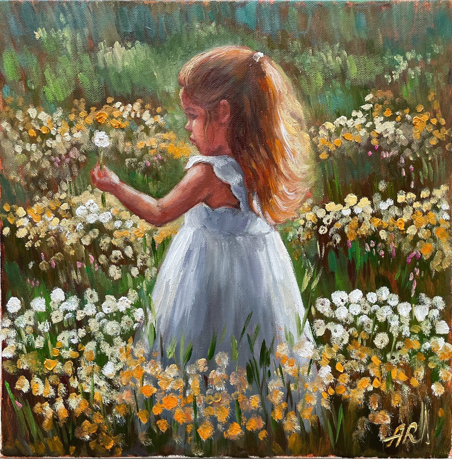 Golden Hour by Anna Reznikova (2021) : Painting Oil on Canvas - SINGULART