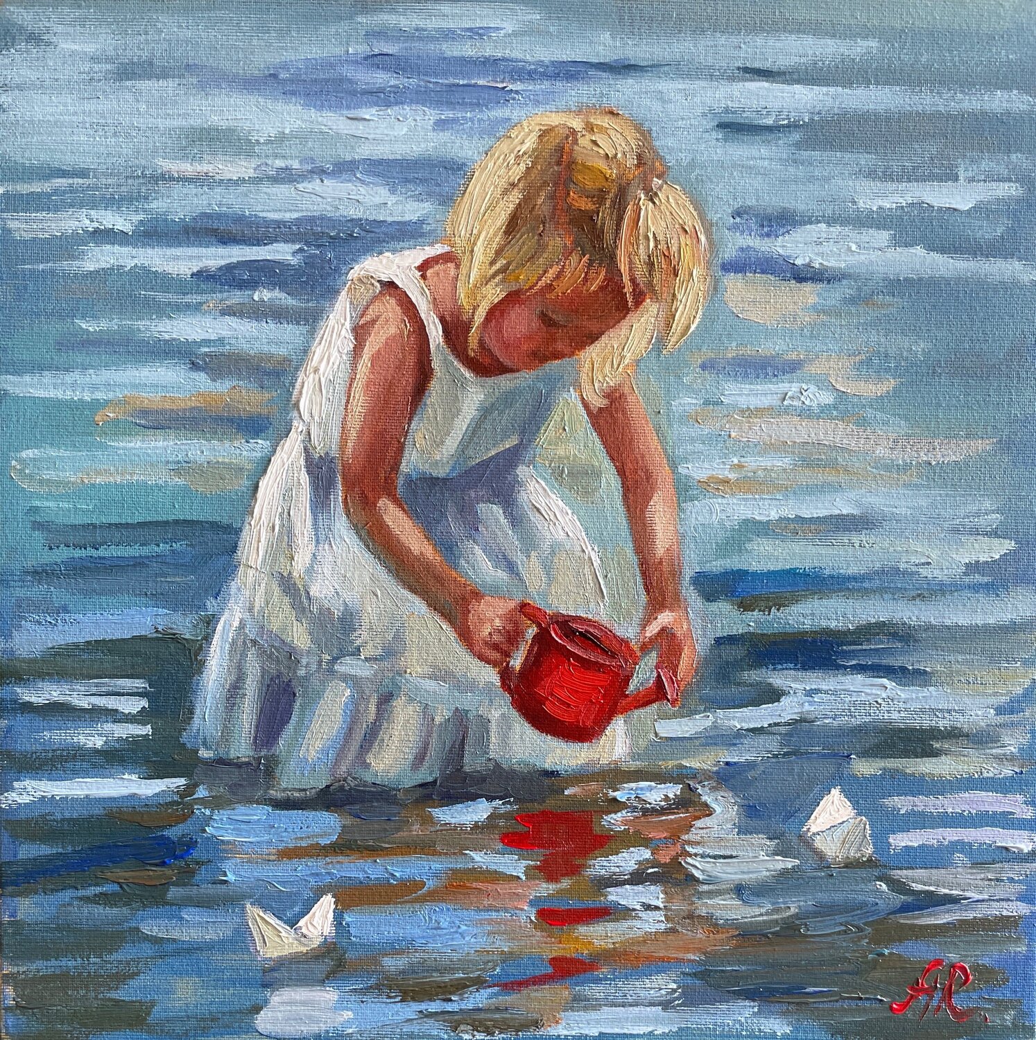Childhood Memory by Anna Reznikova (2022) : Painting Oil on Linen - SINGULART