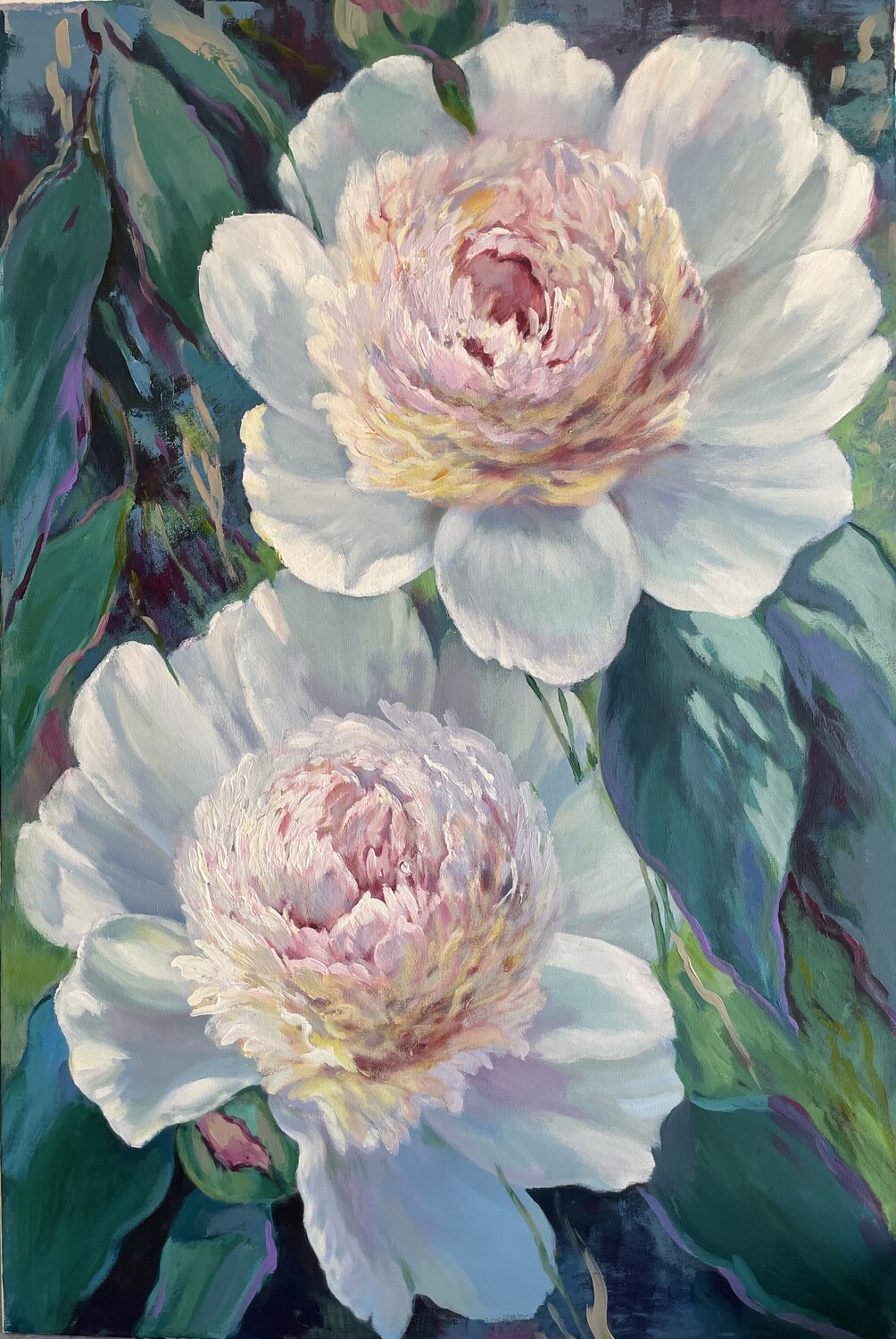 Shadows in the Garden by Anna Reznikova (2024) : Painting Acrylic on ...