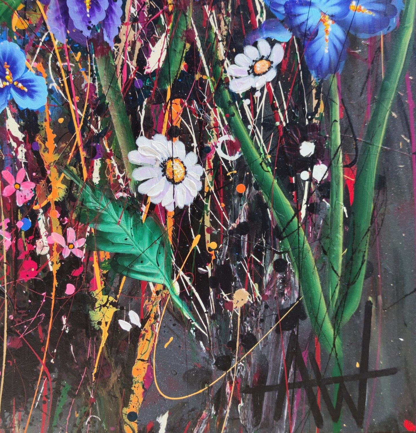 Wild Iris Field - Very Large Artwork by Angie Wright (2023) : Painting Acrylic, Oil on Canvas ...