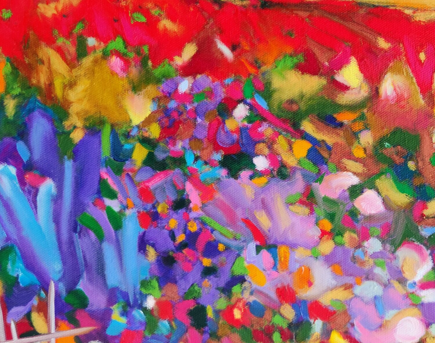 Scarlet Landscape by Angie Wright (2023) : Painting Oil on Canvas ...