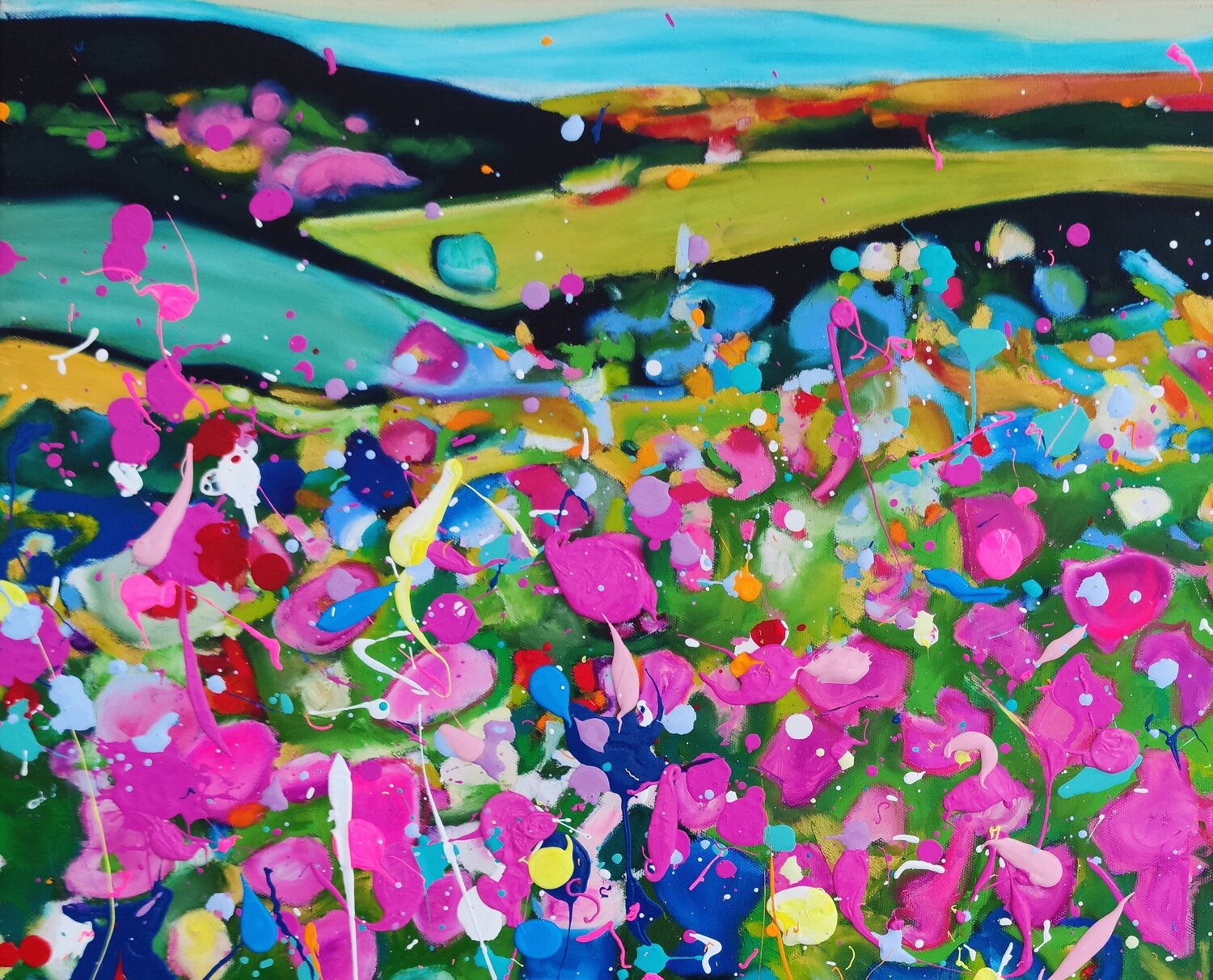 Confetti Summer by Angie Wright (2024) : Painting Oil on Canvas - Singulart