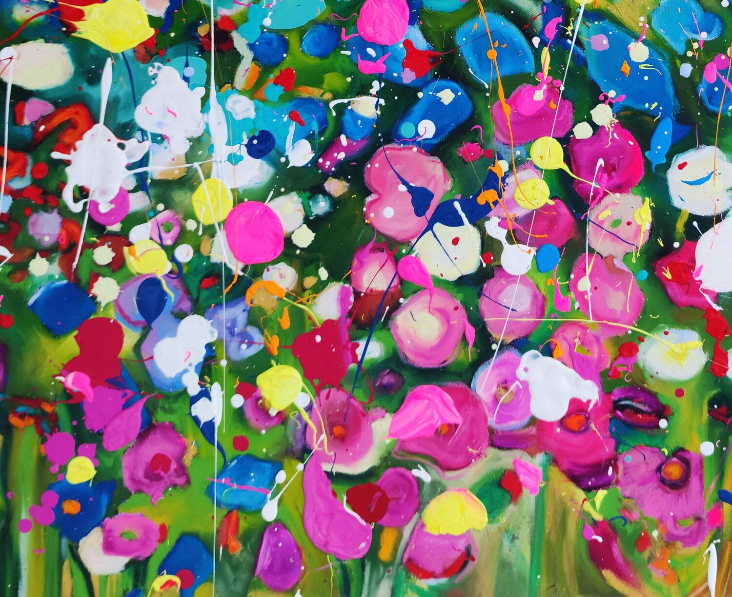 Confetti Summer by Angie Wright (2024) : Painting Oil on Canvas - Singulart