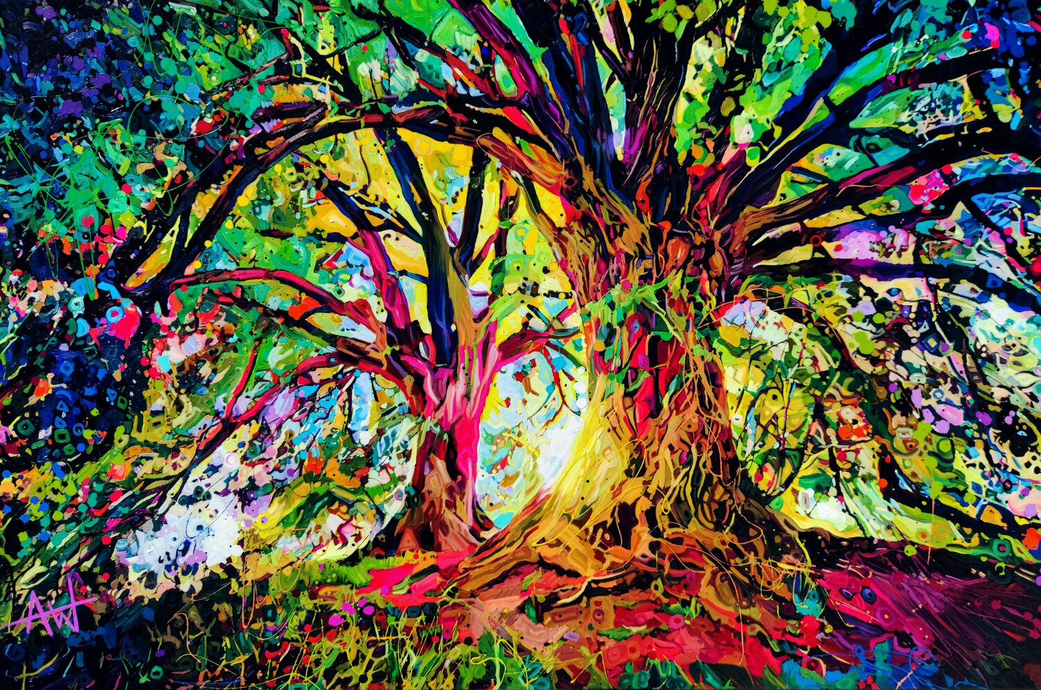 Psychedelic Tree Art