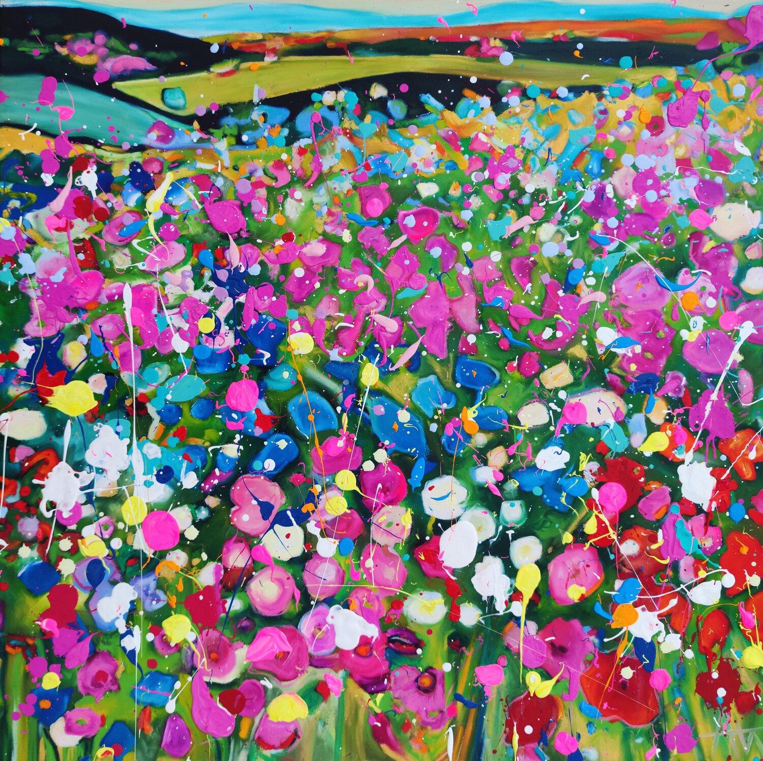 Confetti Summer by Angie Wright (2024) : Painting Oil on Canvas - Singulart